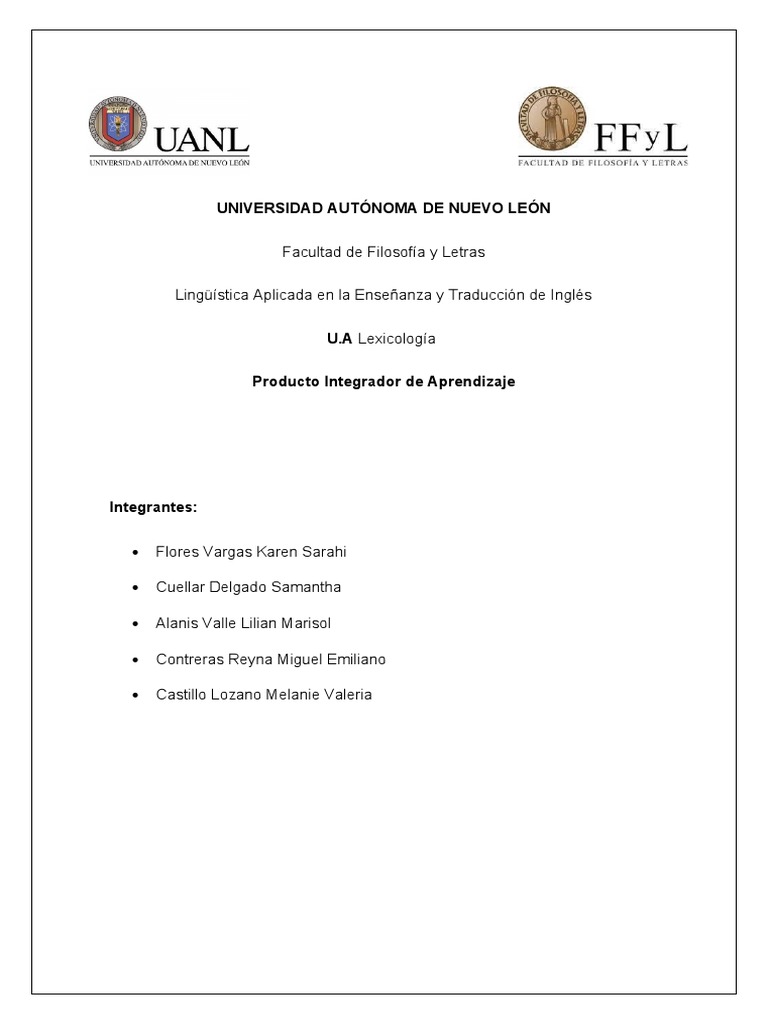 Pia Lexicología | PDF | Word | Lexicon