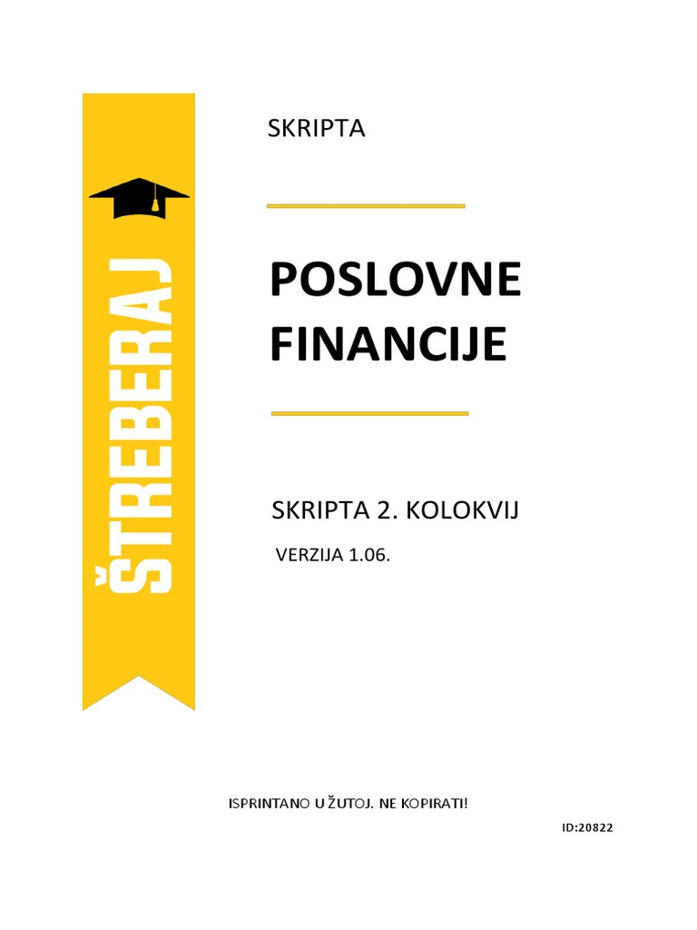 Štreberaj PF Skripta 2. Kol | PDF