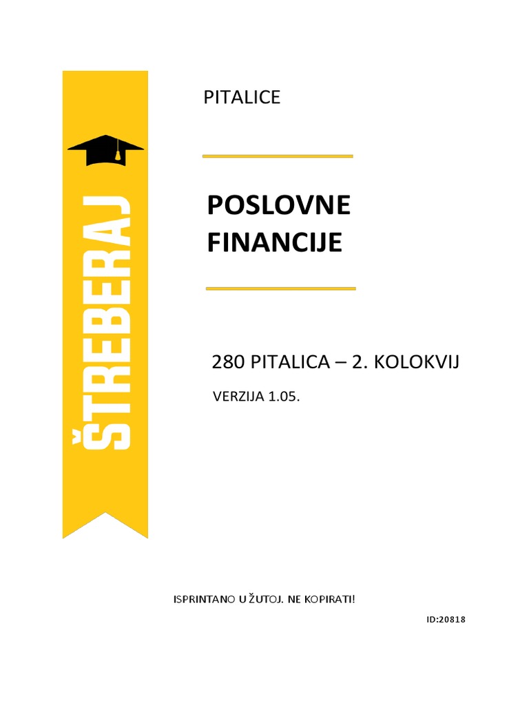 Štreberaj PF Pitalice 2.kol | PDF