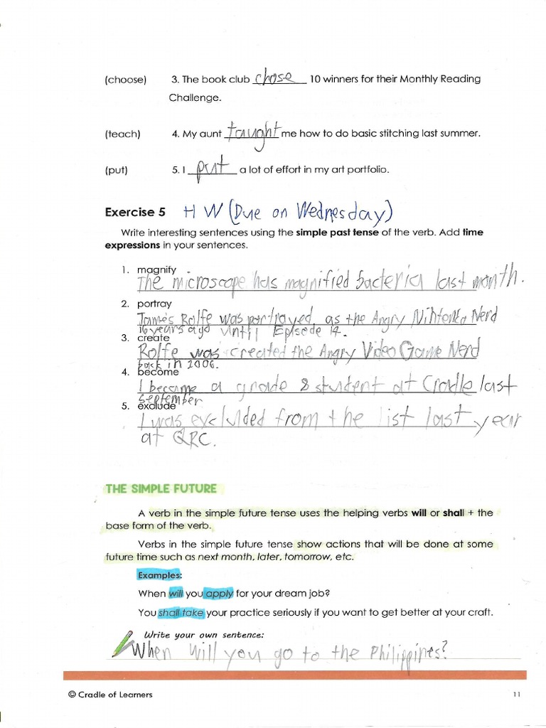 ComArts ASSIGNMENT (Simple Past Tense) | PDF ComArts ASSIGNMENT (Simple Past Tense) | PDF