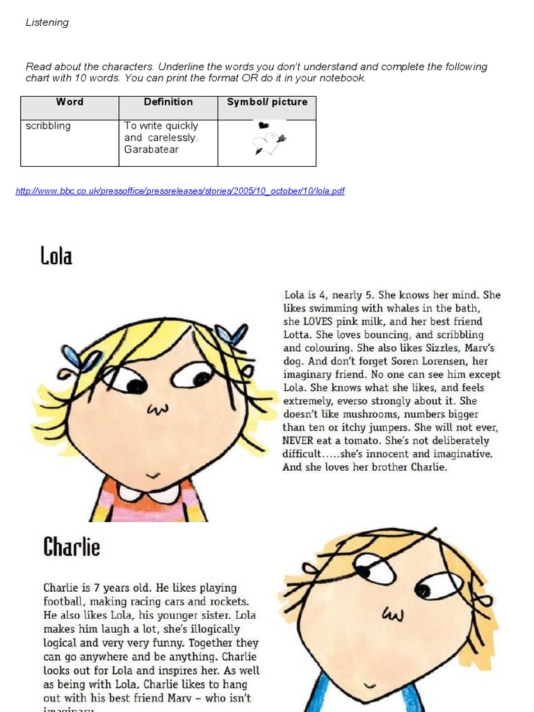 Charlie and Lola LOLALAND | PDF