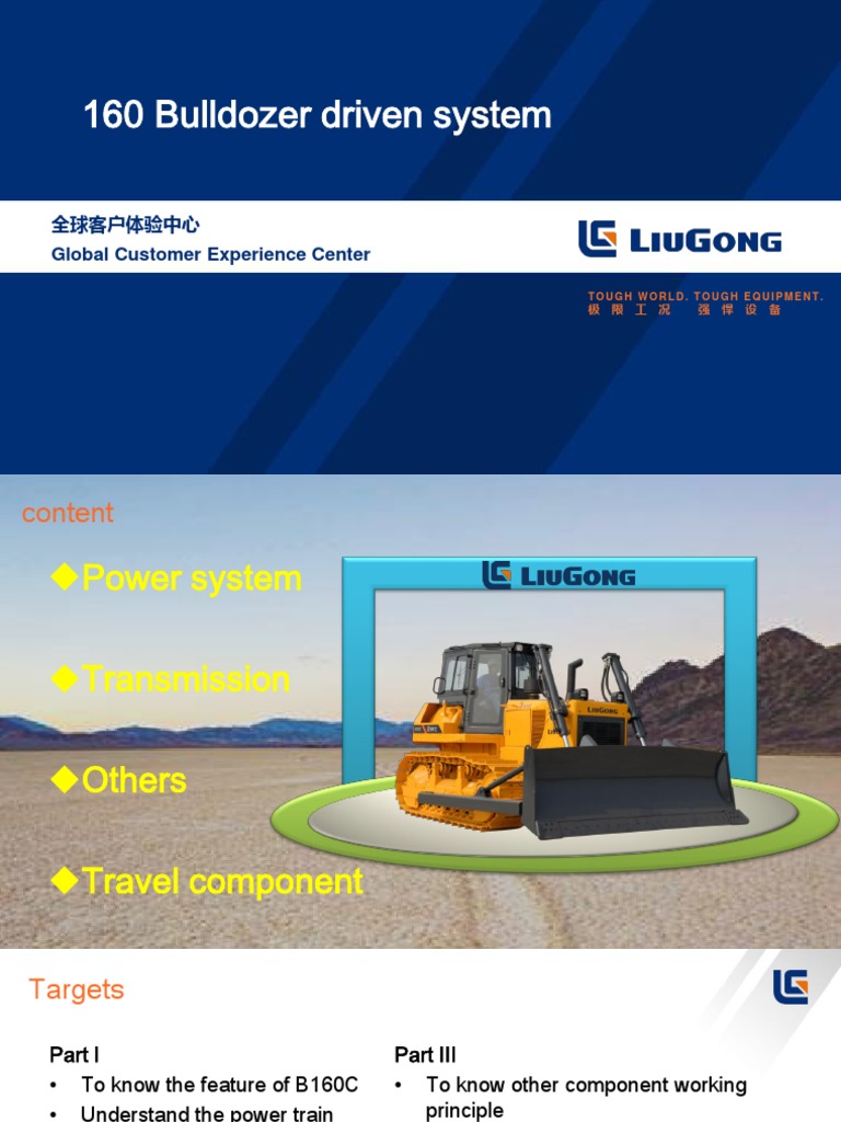 B160C Bulldozer Powertrain Overview | PDF | Gear | Clutch