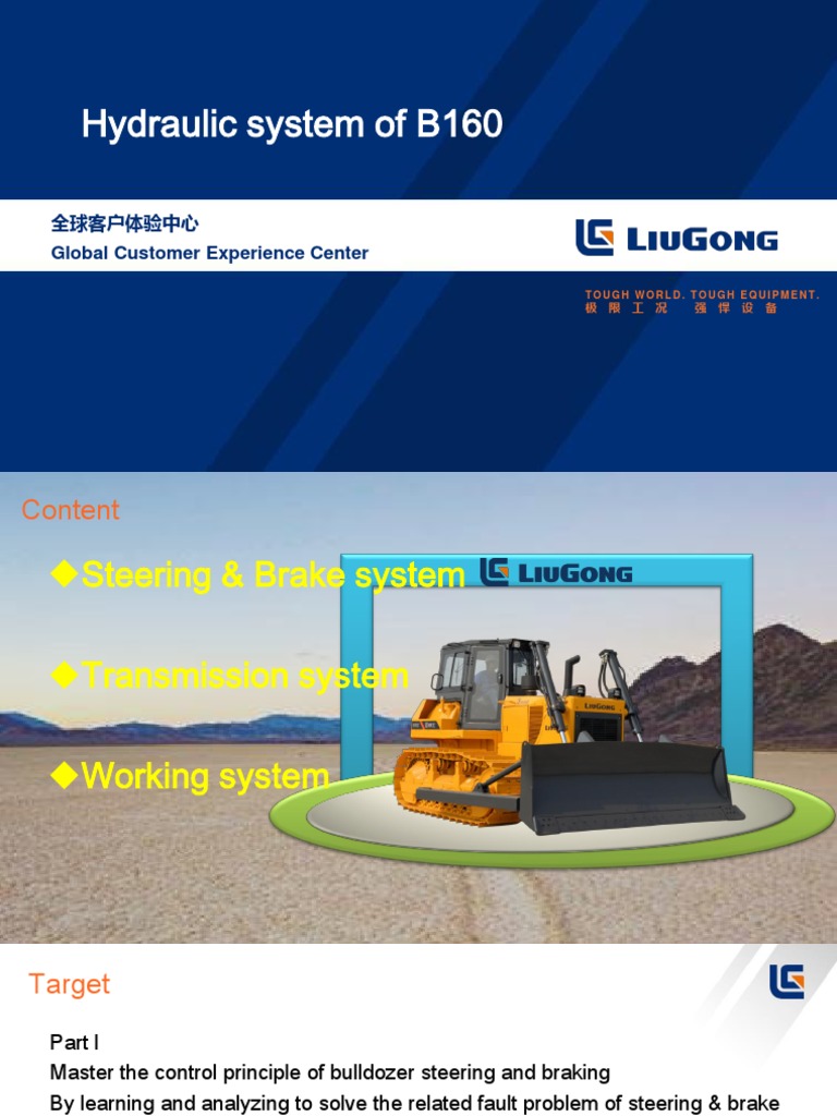 B160 Bulldozer Hydraulic Control Systems | PDF | Pump | Valve
