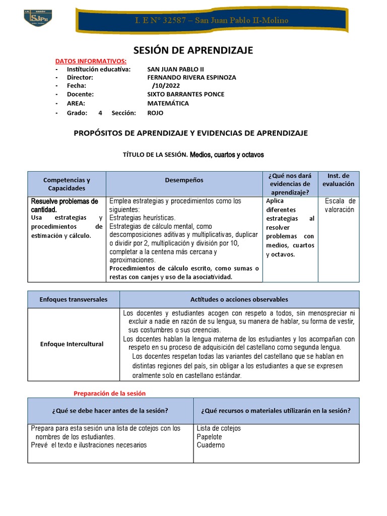 Matematica Octubre | PDF | Aprendizaje | Multiplicación