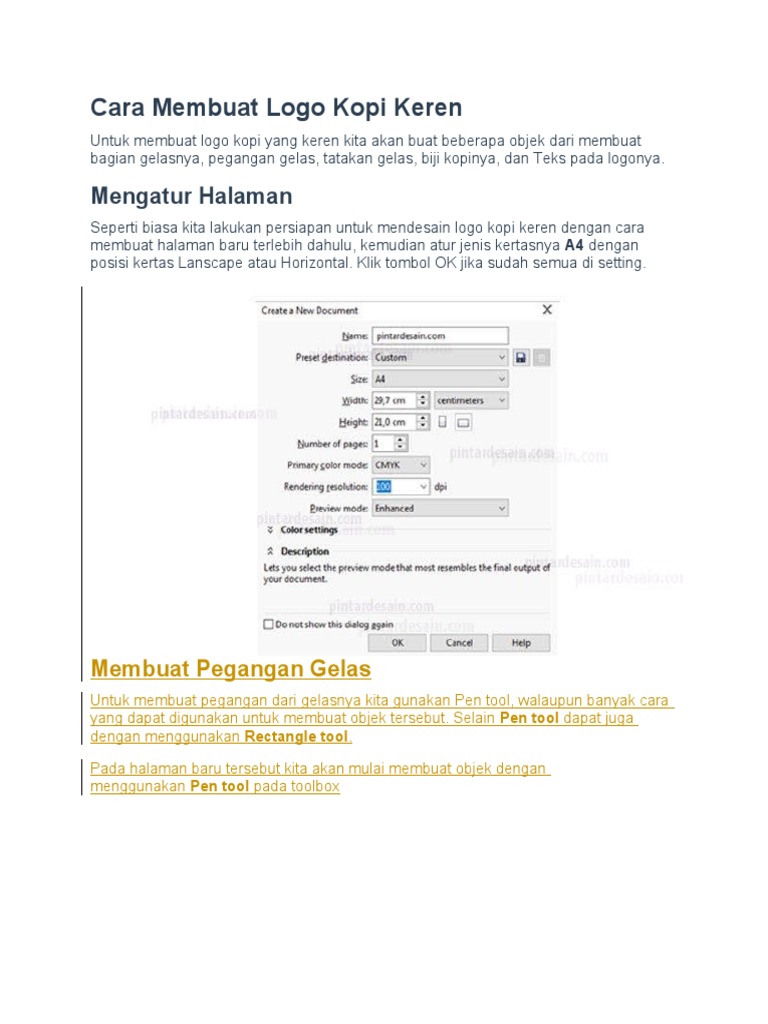 Cara Membuat Logo Kopi Keren | PDF | Karier & Perkembangan