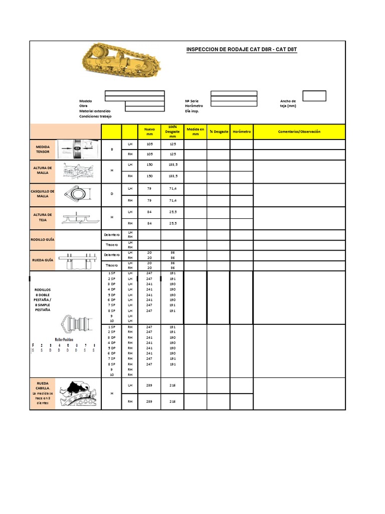D8T - Inspection - Cat - D8R - Cat - D8T | PDF