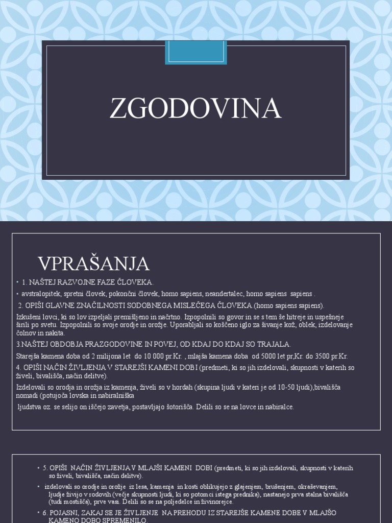 ZGODOVINA Odp | PDF