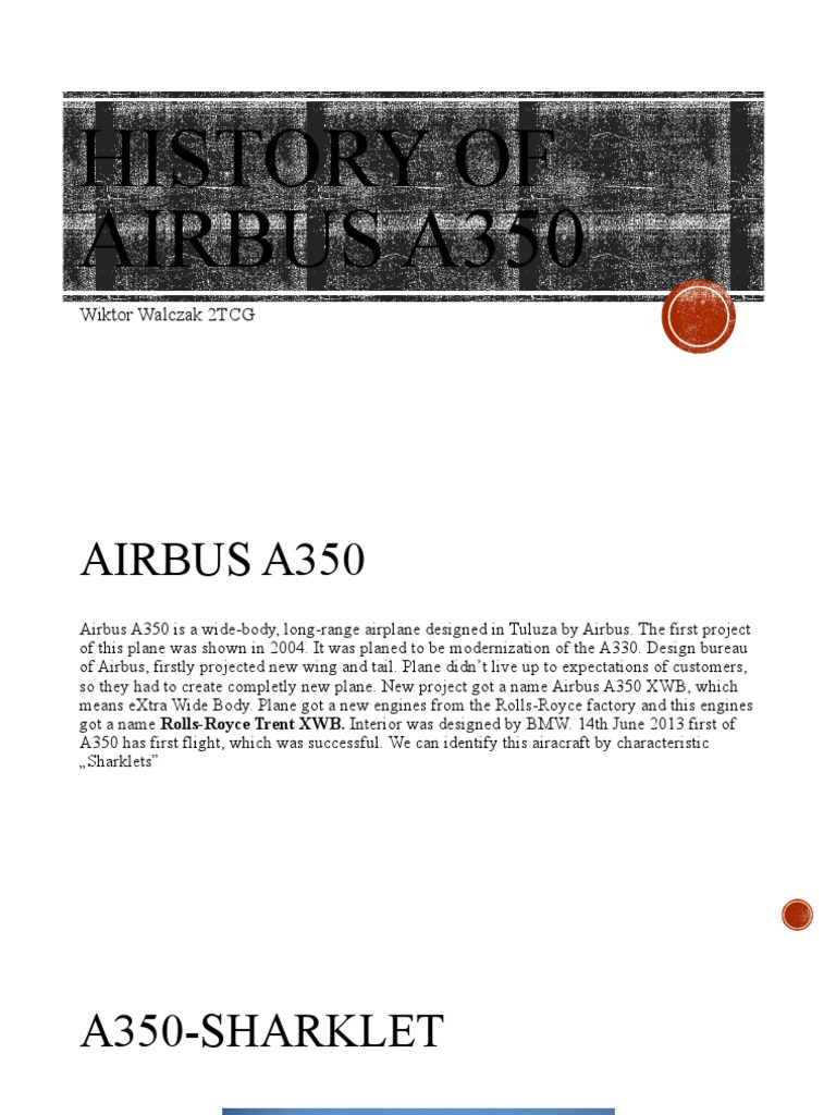Airbus A350 History & Variants | PDF