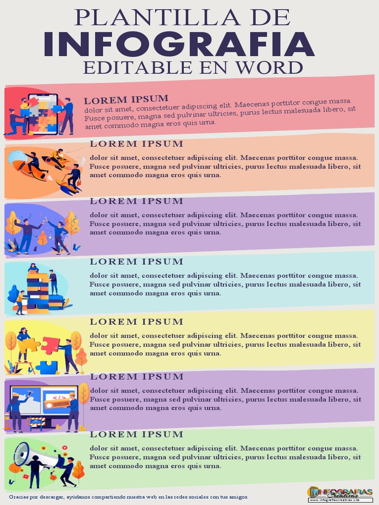 Plantilla de Infografia en Word 34 | PDF