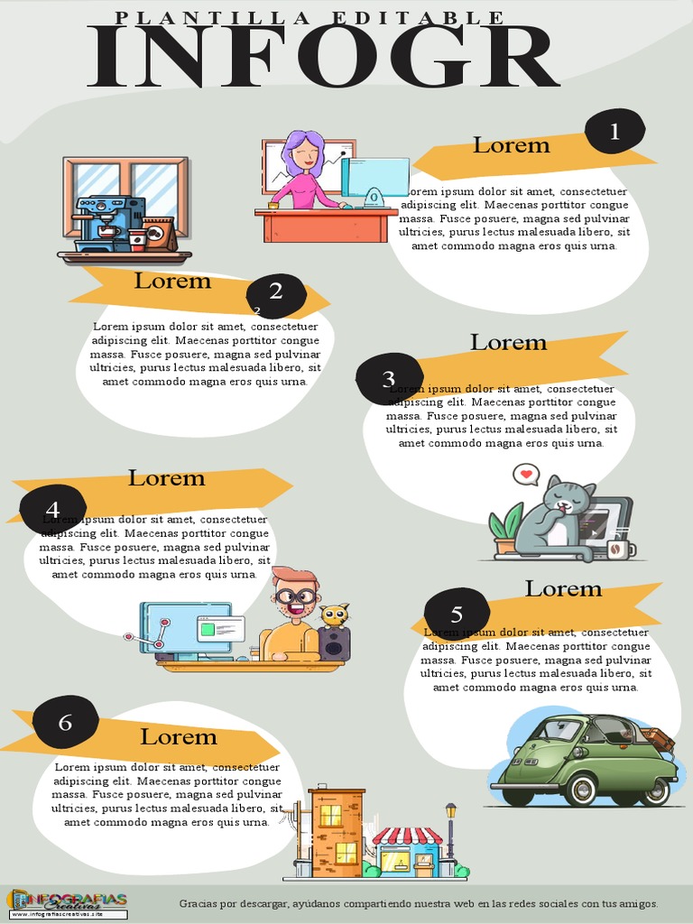 Plantilla Editable de Infografía en Word | PDF | Tullii