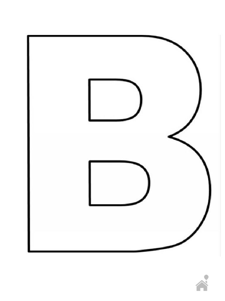 Moldes de Letras para Imprimir B Maiuscula Grande PDF | PDF
