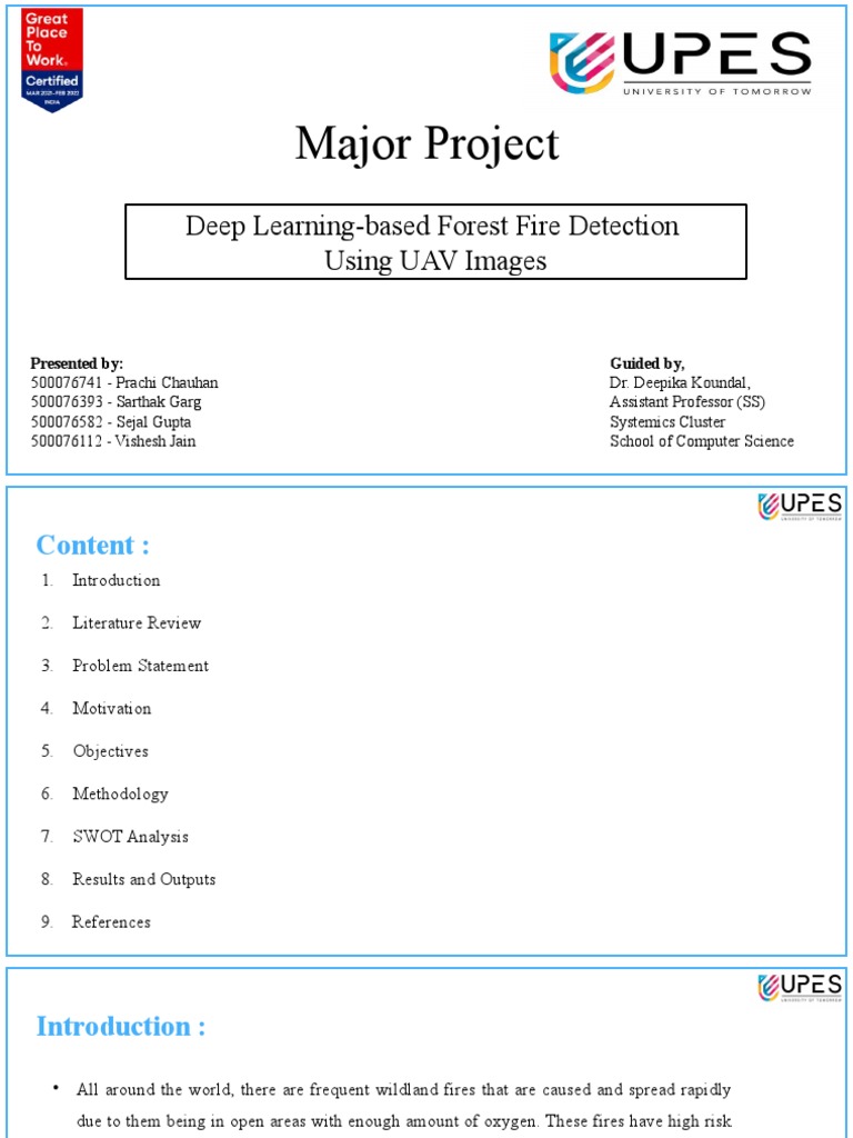 UAV-Based Deep Learning for Fire Detection | PDF | Unmanned Aerial ...