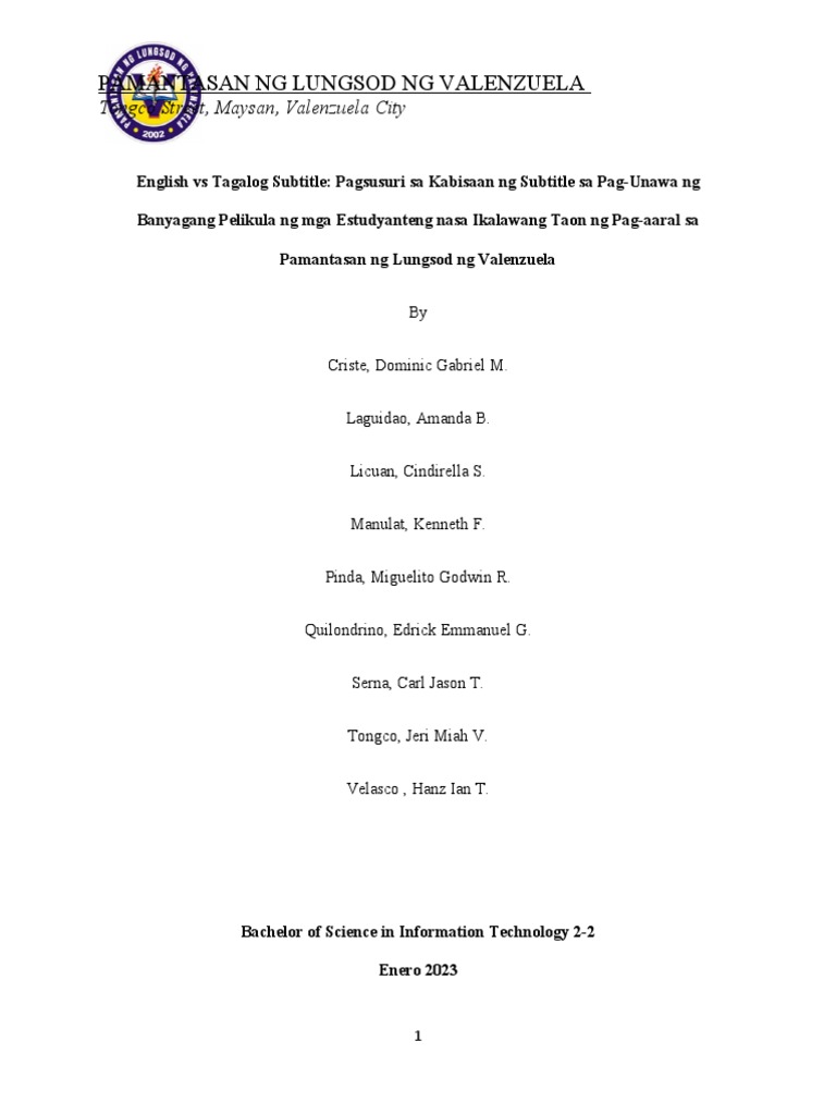 Group1 Pananaliksik | PDF