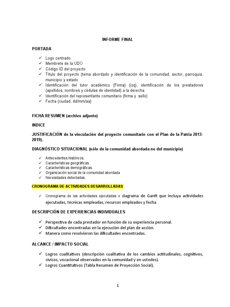 4 Formato Informe Final | PDF