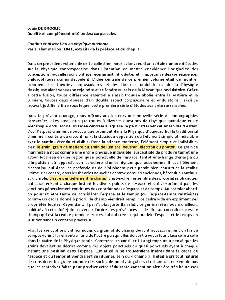 Dualité onde-corpuscule en physique quantique | PDF | Photon | Lumière