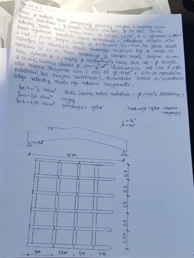 1.ZADATAK Drvene Konstrukcije | PDF