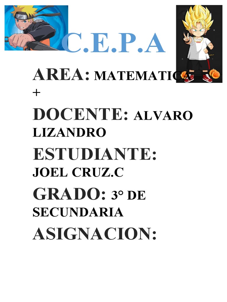 Caratula Matematica | PDF