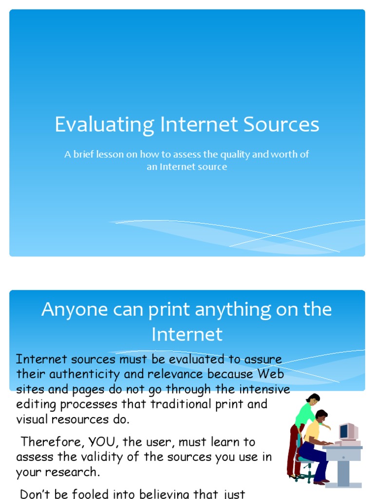 Evaluating Internet Sources | PDF