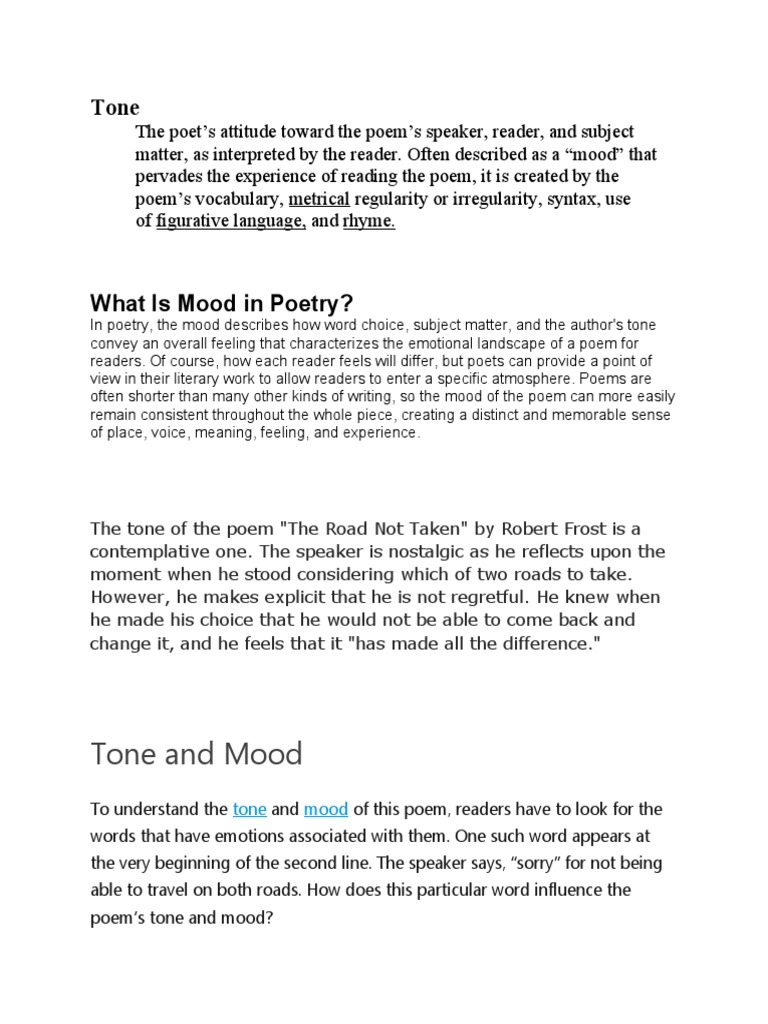 Tone | PDF | Poetry