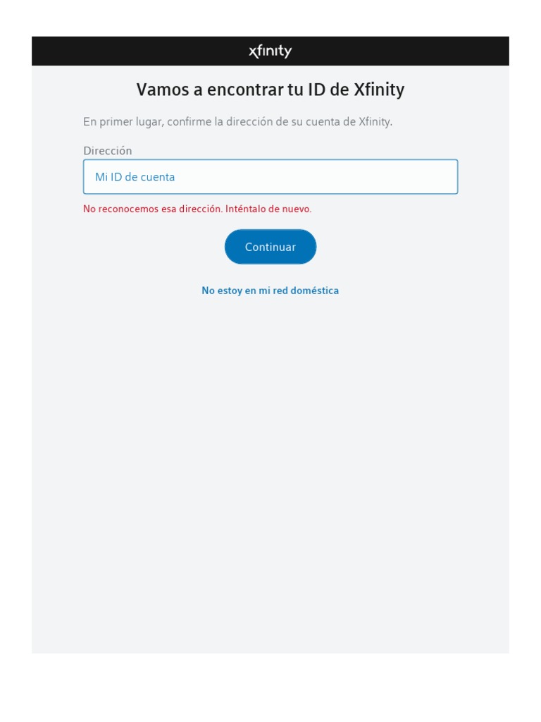 Recupera tu ID de Xfinity fácilmente | PDF