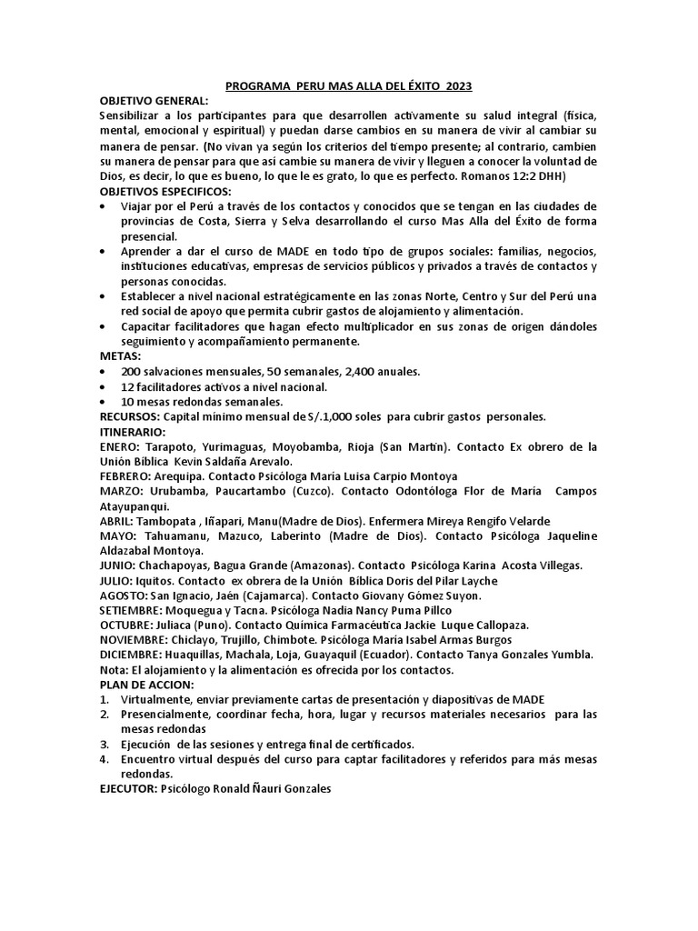 Programa Peru Made 2023 Ultimo | PDF | Perú