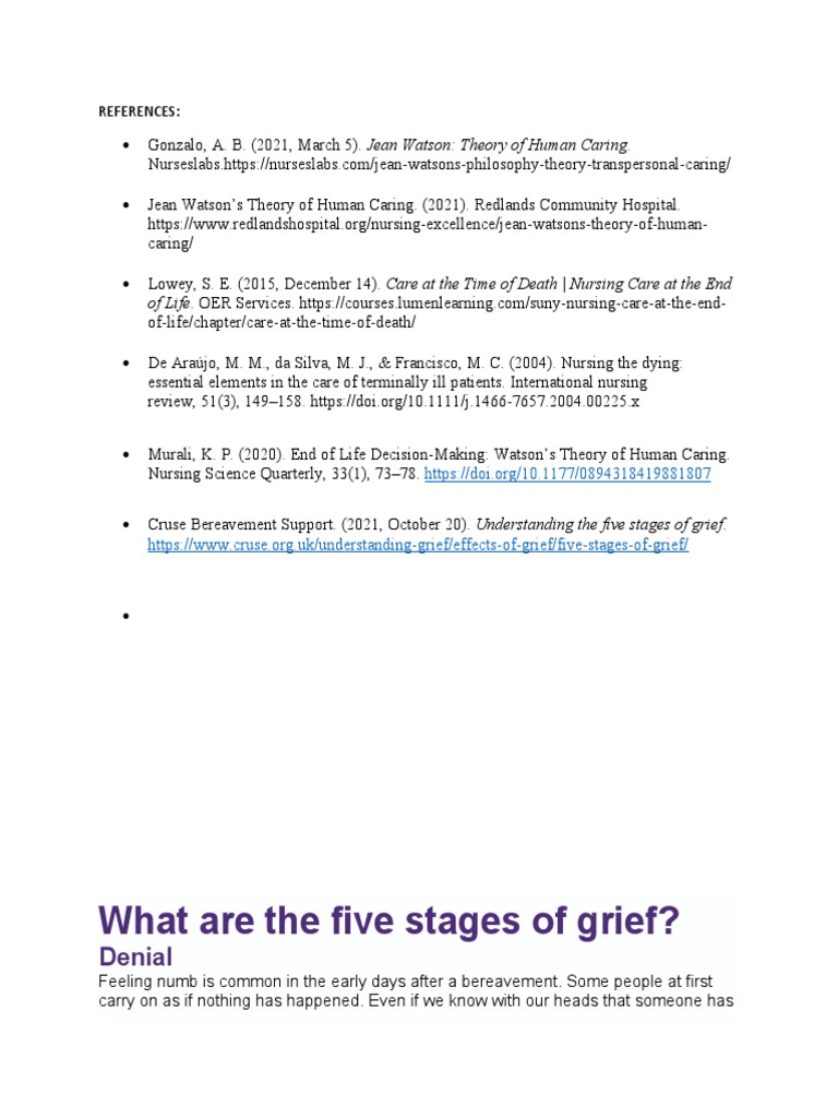 References 2 | PDF | Grief | Subjective Experience