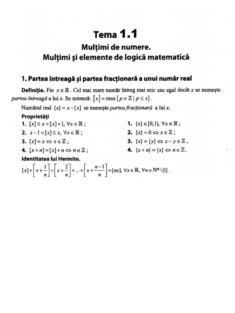 Bac Formule Pentru Subiectul 1 m1 | PDF