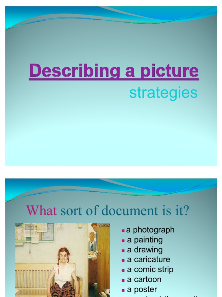 How to Describe a Picture | PDF