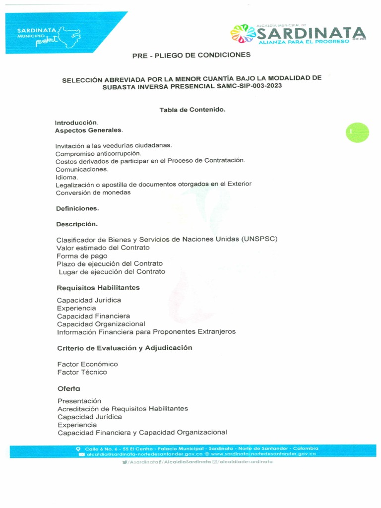 PPC - Proceso - Samc-Sip 003-2023 | PDF