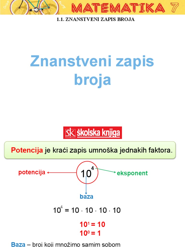 1 1 Znanstveni Zapis Broja 1 | PDF