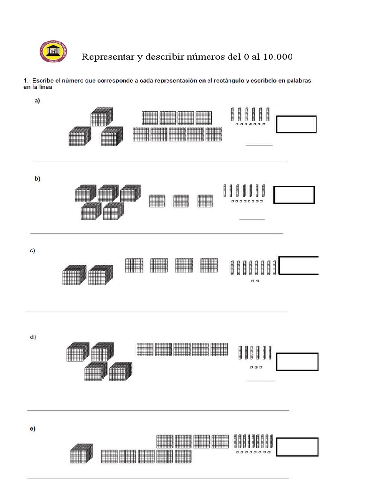 Representar y Describir Números Del 0 Al 10 | PDF