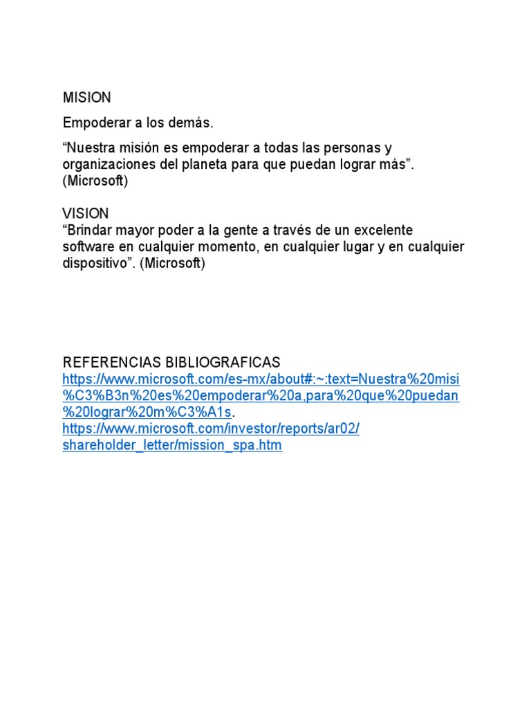 Mision Y Vision Pdf