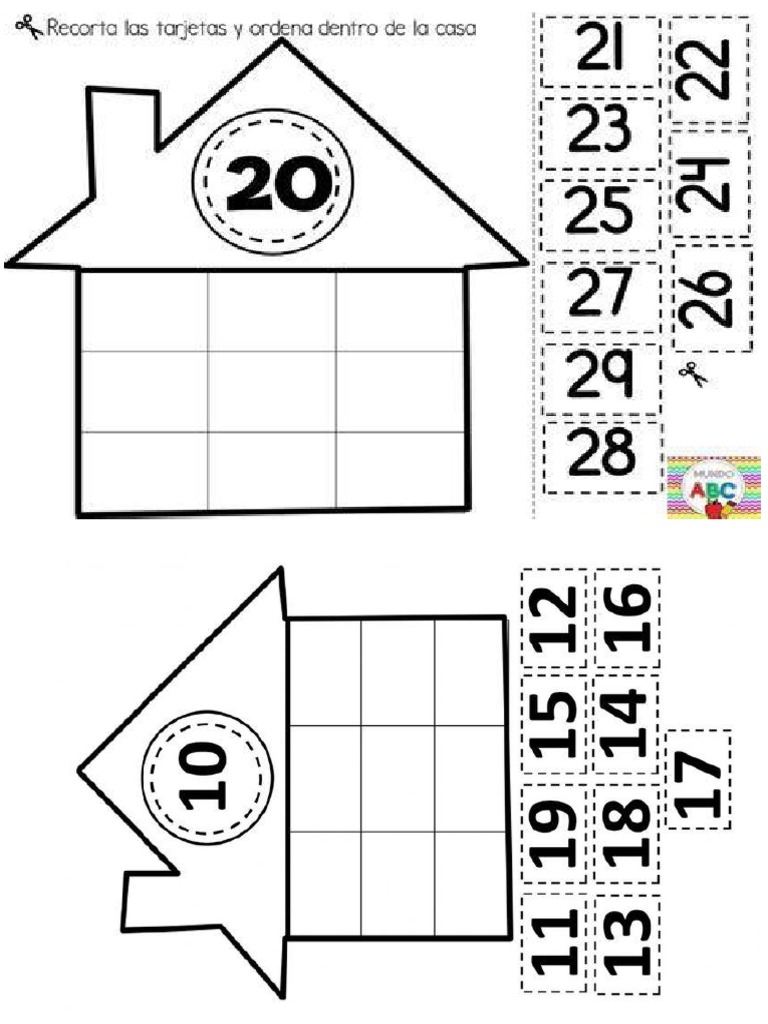 Casita Numeros 10 y 20 | PDF