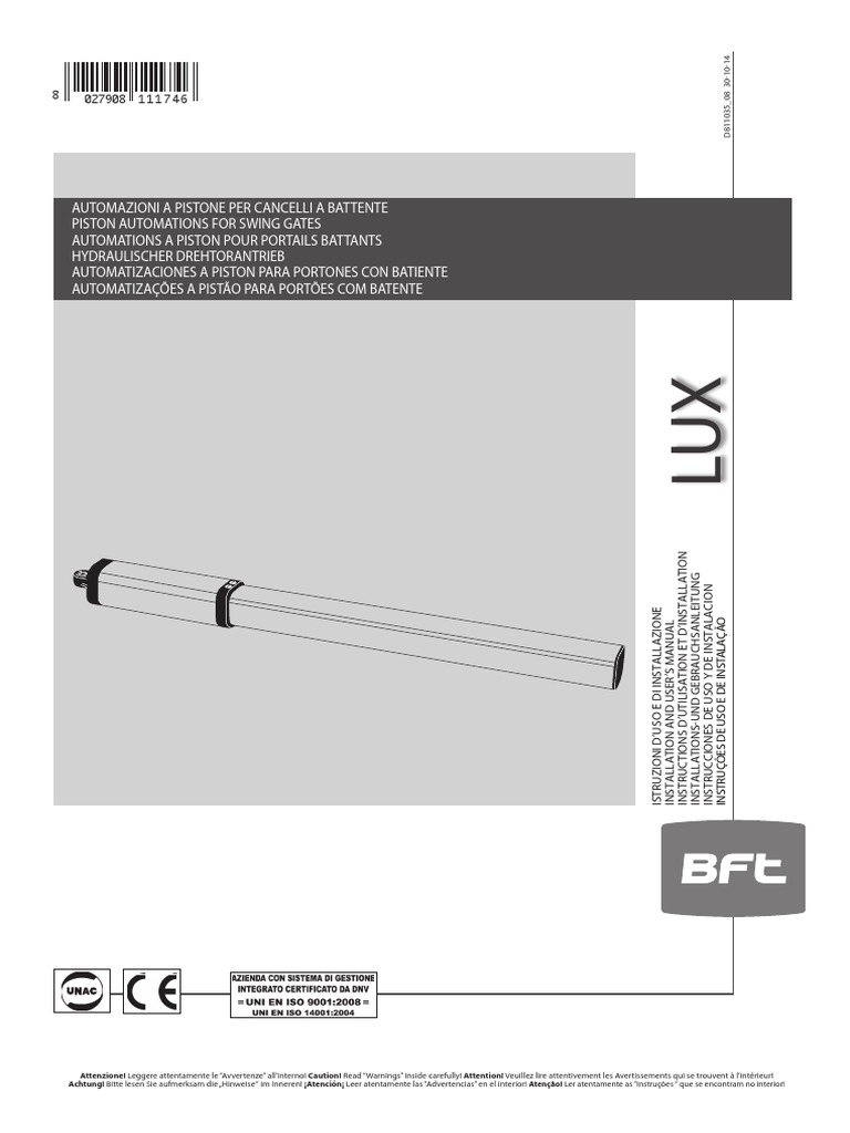 Manual LUX PDF | Descargar gratis PDF | Automatización | Ingenieria Eléctrica