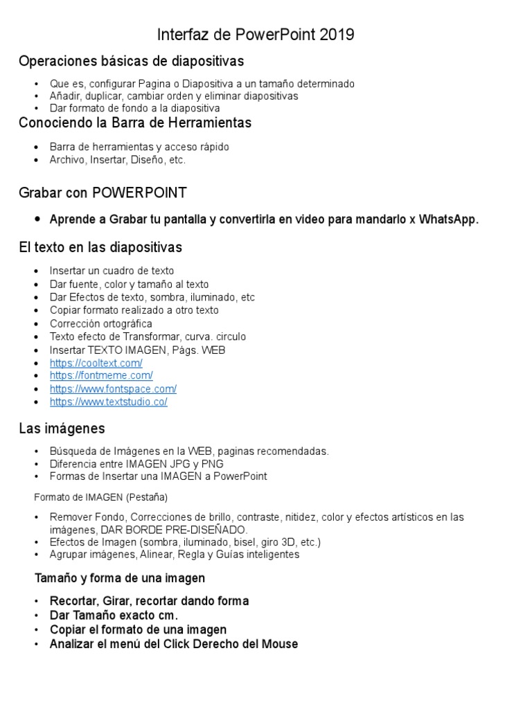 Interfaz de PowerPoint 2019 | PDF | Microsoft PowerPoint | Informática