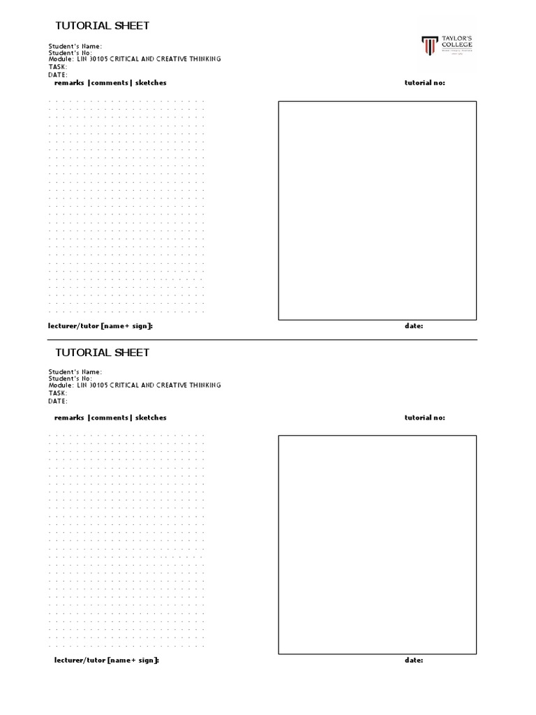 Tutorial Sheet | PDF