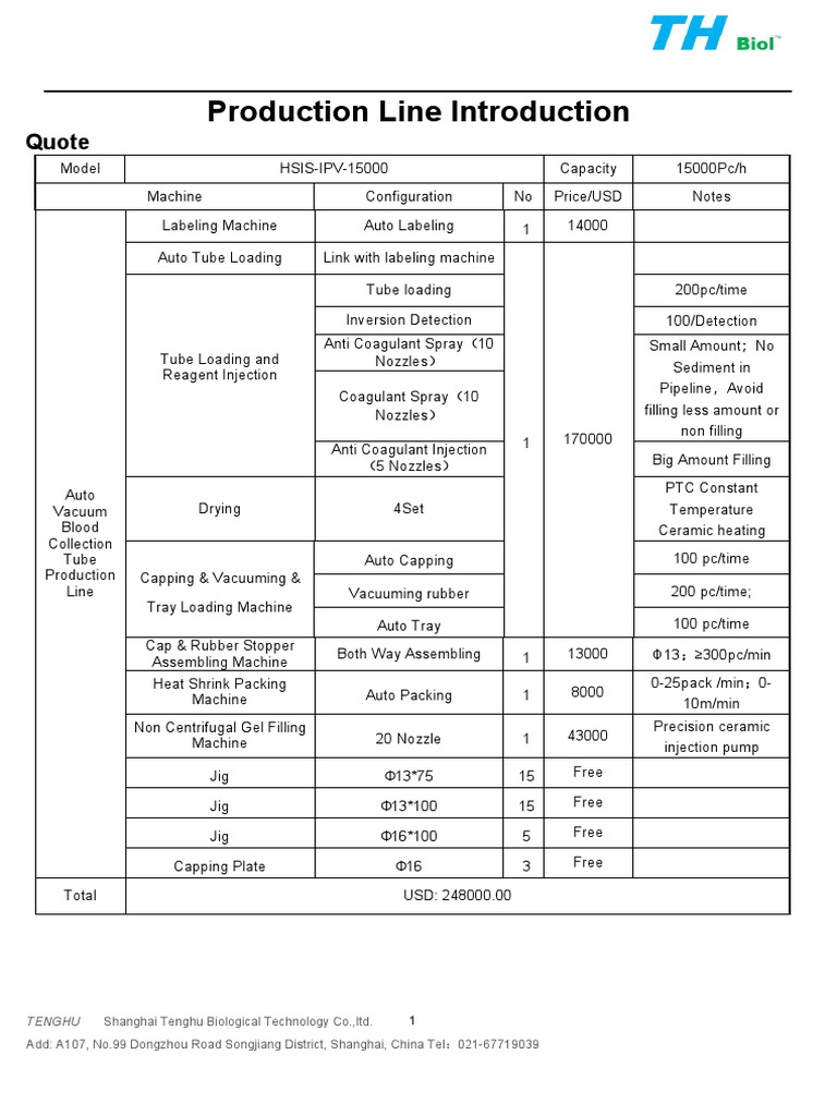 Full Auto Vacuum BCT Production Line - Tenghu | PDF | Syringe | Pipe ...