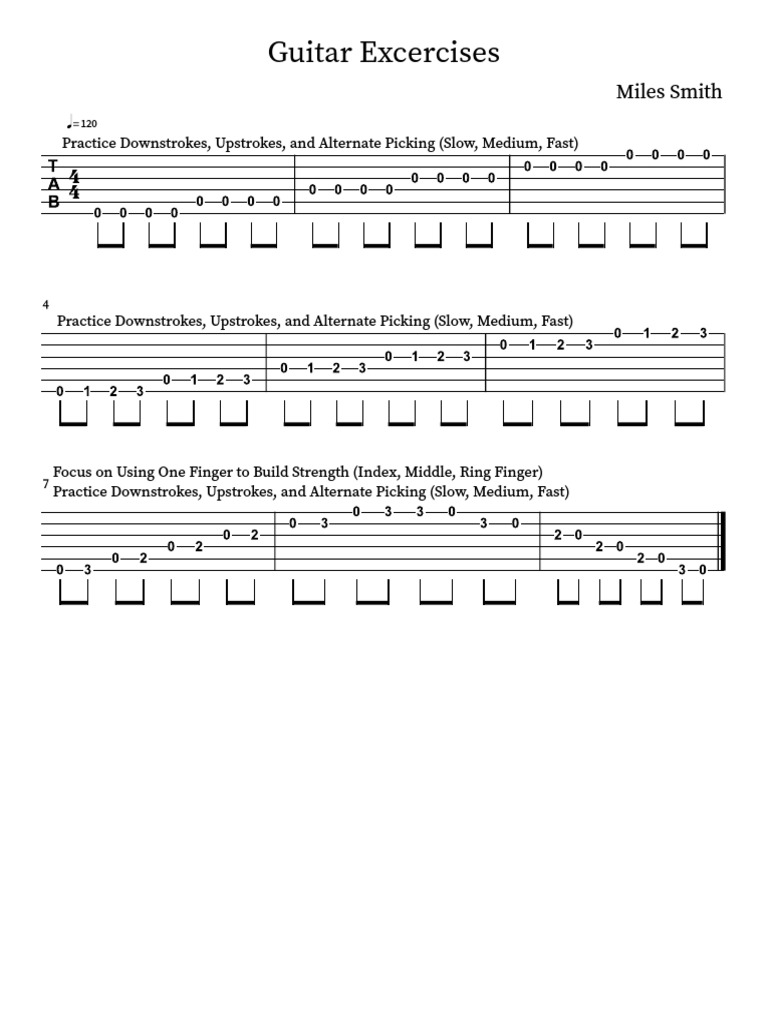 Guitar Technique Drills Pdf Self Improvement