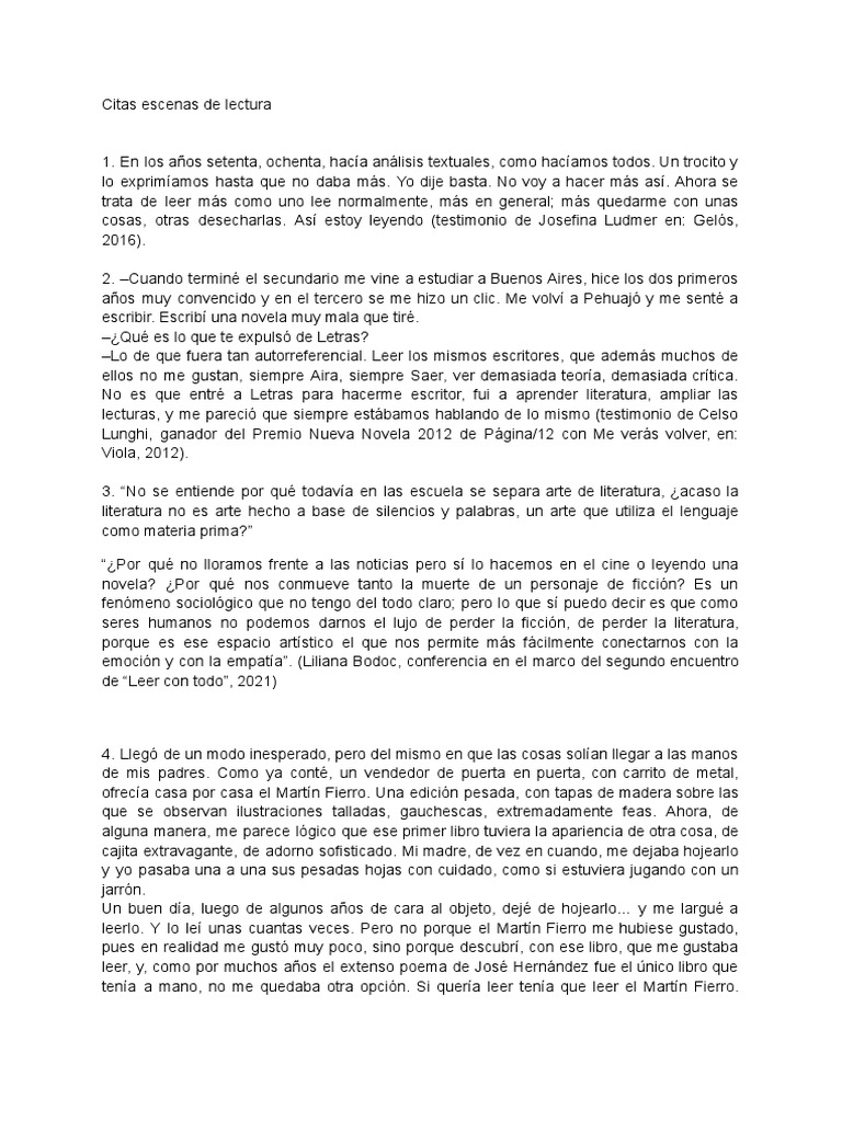 Escenas de Lectura | PDF