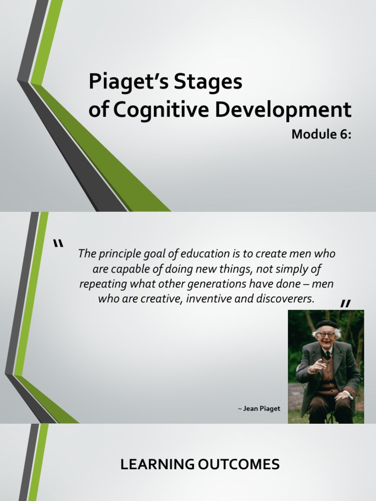 Module 6 Discussion - Piaget's Stages of Cognitive Development | PDF ...
