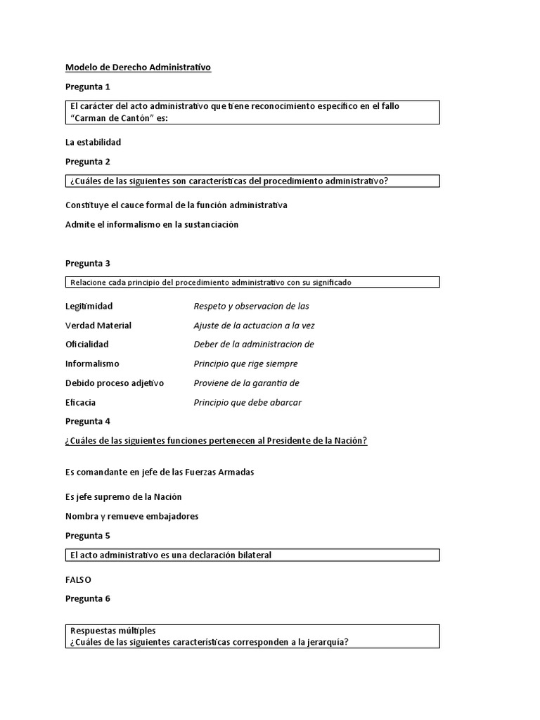 Modelo 1er Parcial Administrativo PDF Estado pol tica Regulaci n