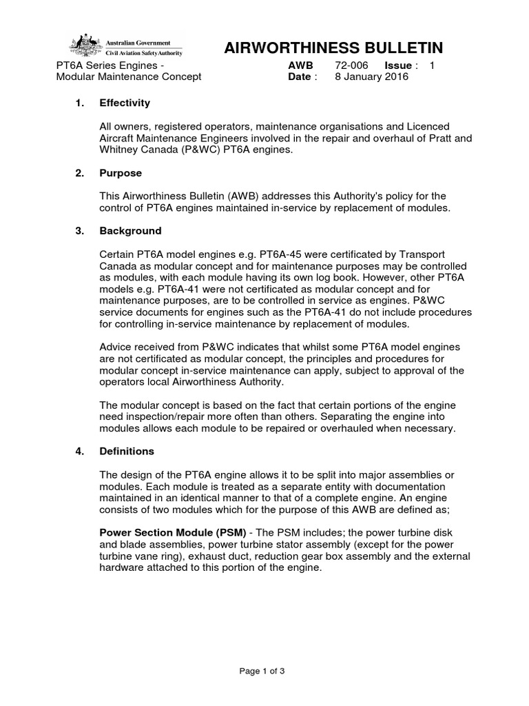 PT6A Engine Modular Maintenance Guide | PDF | Turbine | Machines