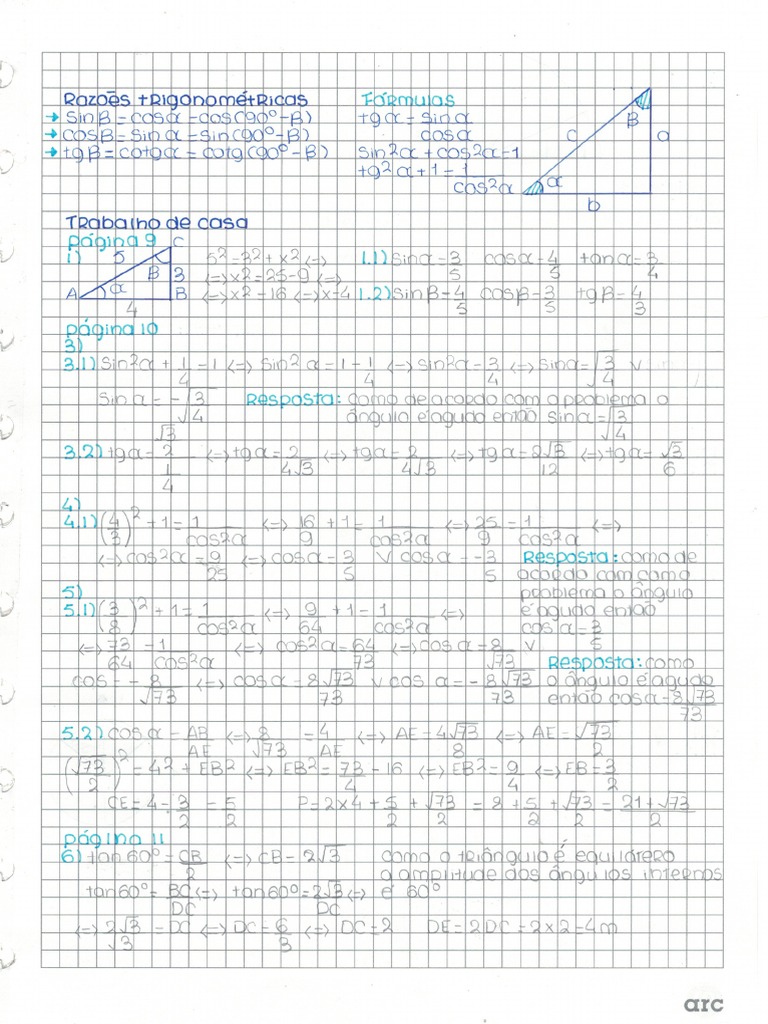 Trabalho De Casa Matematica Pdf