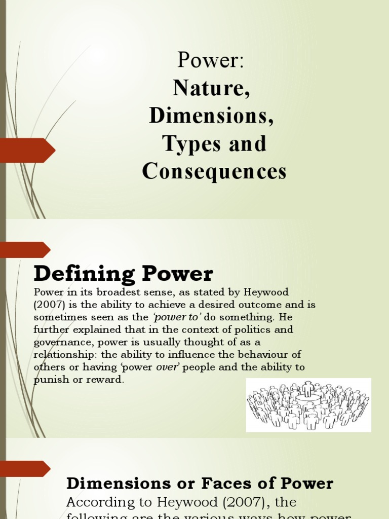 Module 3 - Power Nature, Dimensions, Types | PDF
