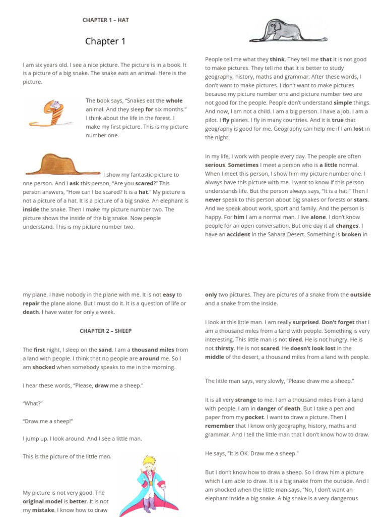 The Little Prince: Chapter Summaries | PDF | The Little Prince | Asteroid