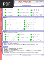 Exercices d'équations 1AC corrigés | PDF