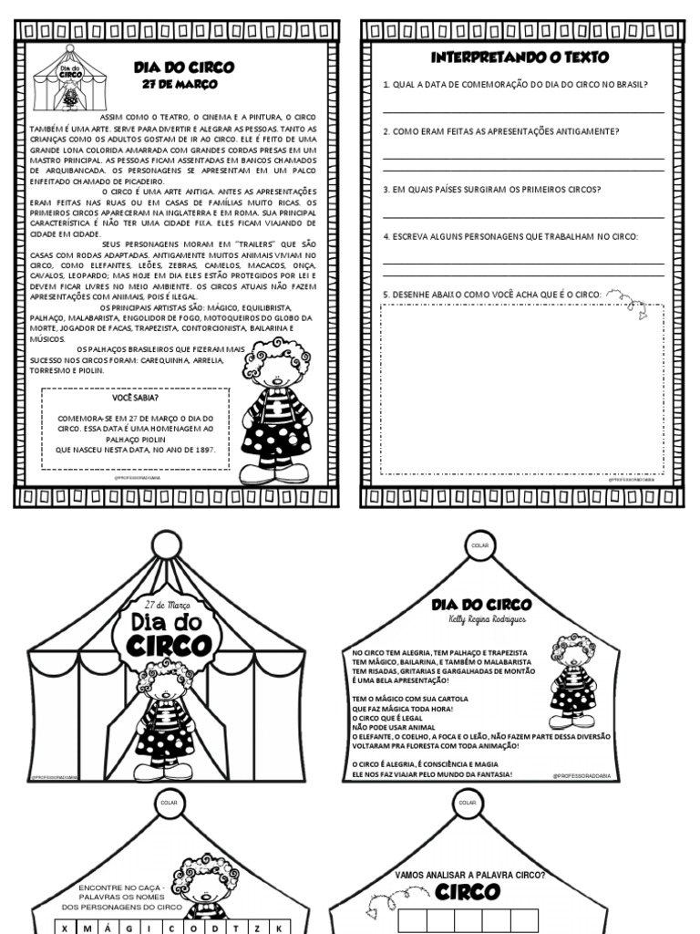 Dia Do Circo PDF | PDF | Circo