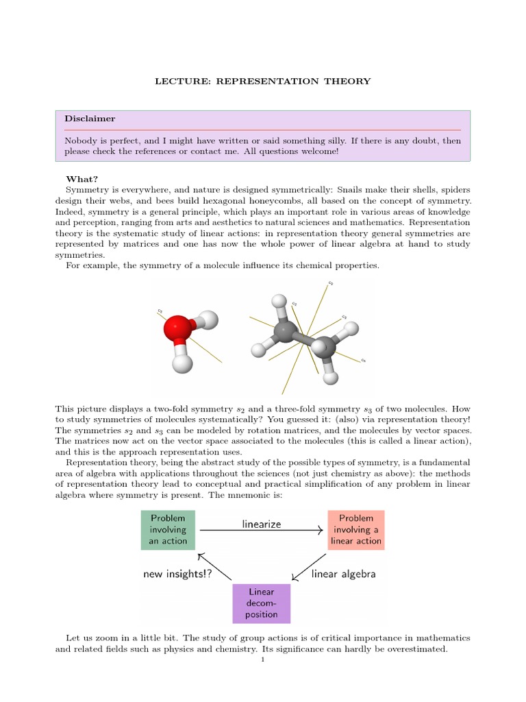 Plan RT 2022 | PDF | Representation Theory | Group (Mathematics)