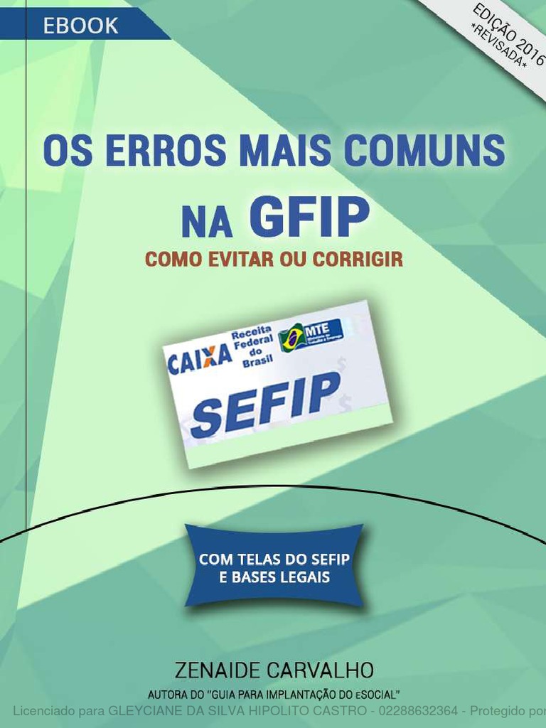 Os Erros Mais Comuns Da Gfip - Por Zenaide Carvalho PDF | PDF | Economias