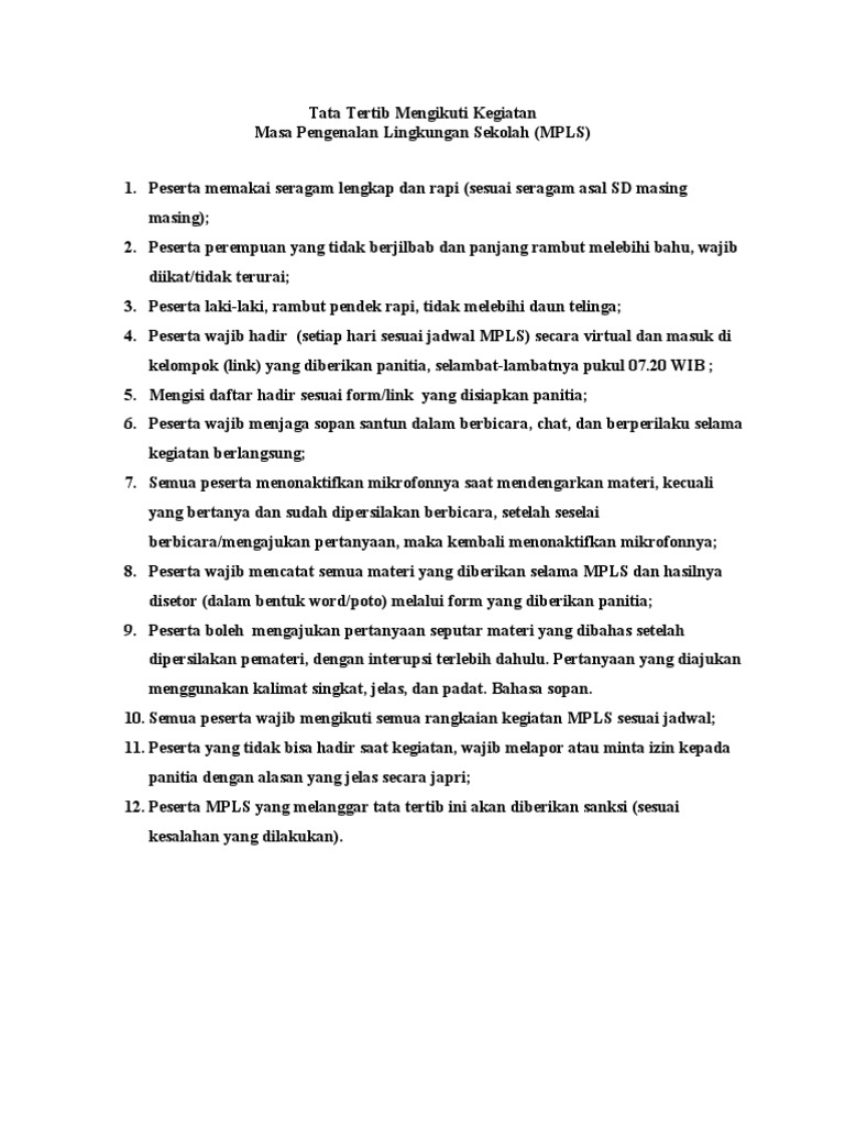 Tatib MPLS | PDF | Karier & Perkembangan